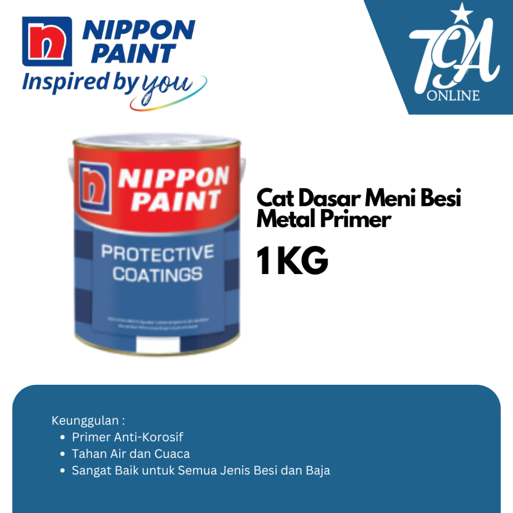 Jual NIPPON PAINT Bodelac Metal Primer Cat Dasar Meni Besi 1 KG | Shopee Indonesia