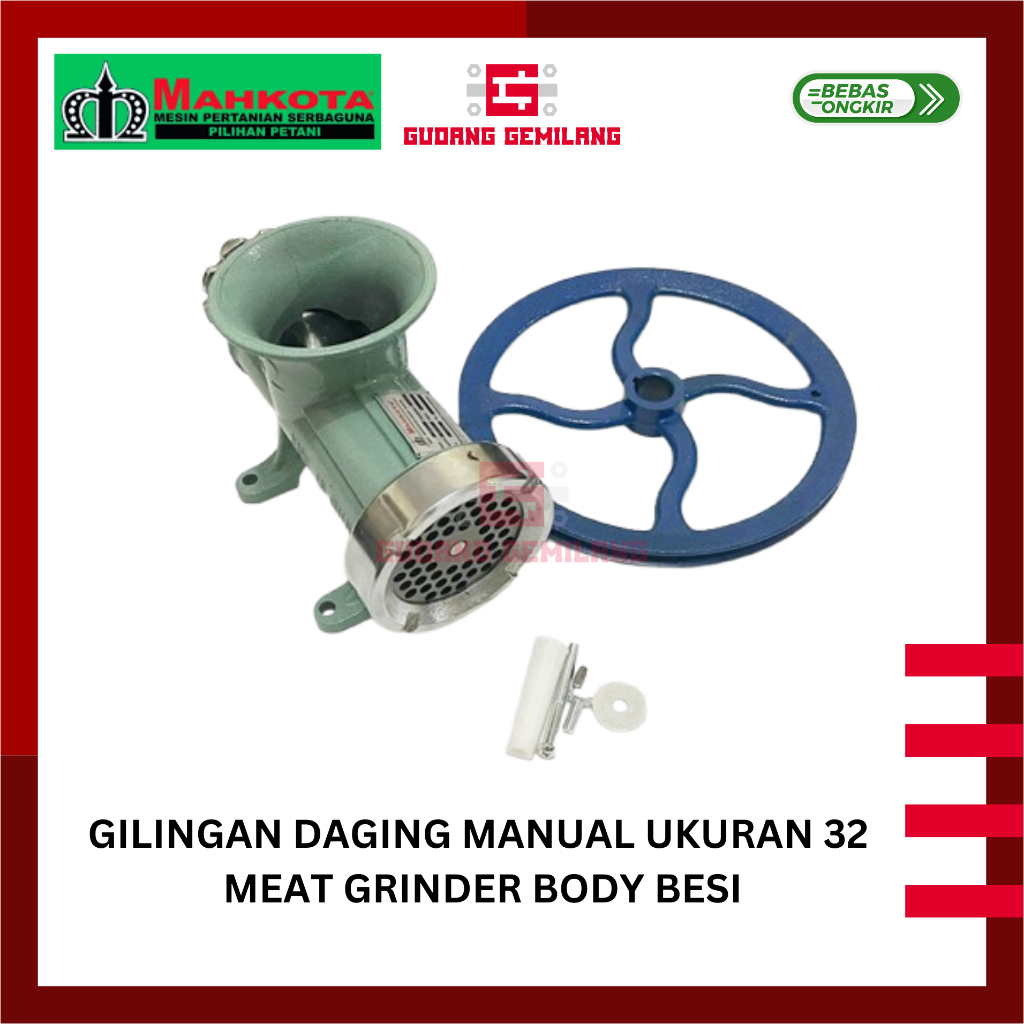 Jual Mesin Gilingan Daging Manual Kacang 32 Mahkota Meat Grinder Body ...