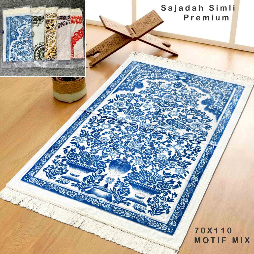 Jual Sajadah turkey exclusive Premium simli white / sajadah turki lurex ...