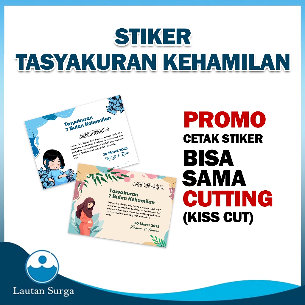 Jual Stiker Label Tasyakuran Kehamilan Custom Kartuu Ucapan Syukuran ...