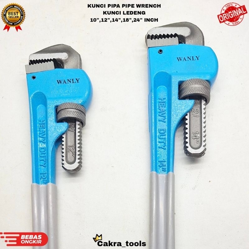 Jual KUNCI PIPA PIPE WRENCH KUNCI LEDENG KUNCI INGGRIS [10", 12", 14 ...