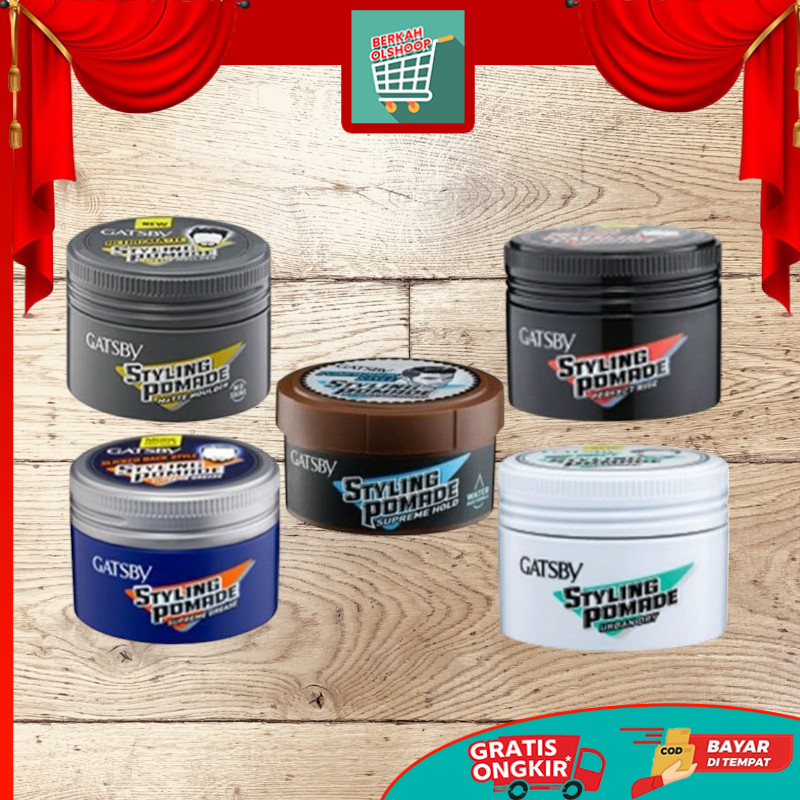 Jual GATSBY MINYAK RAMBUT STYLING POMADE 75g | Shopee Indonesia