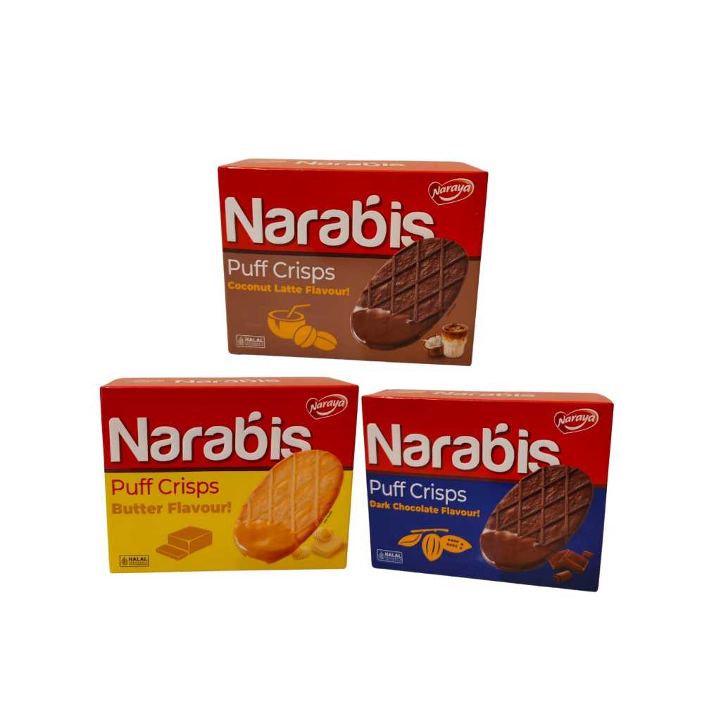 Jual NARAYA NARABIS PUFF CRISPS 63g Biskuit Puff Aneka Rasa Butter Dark ...