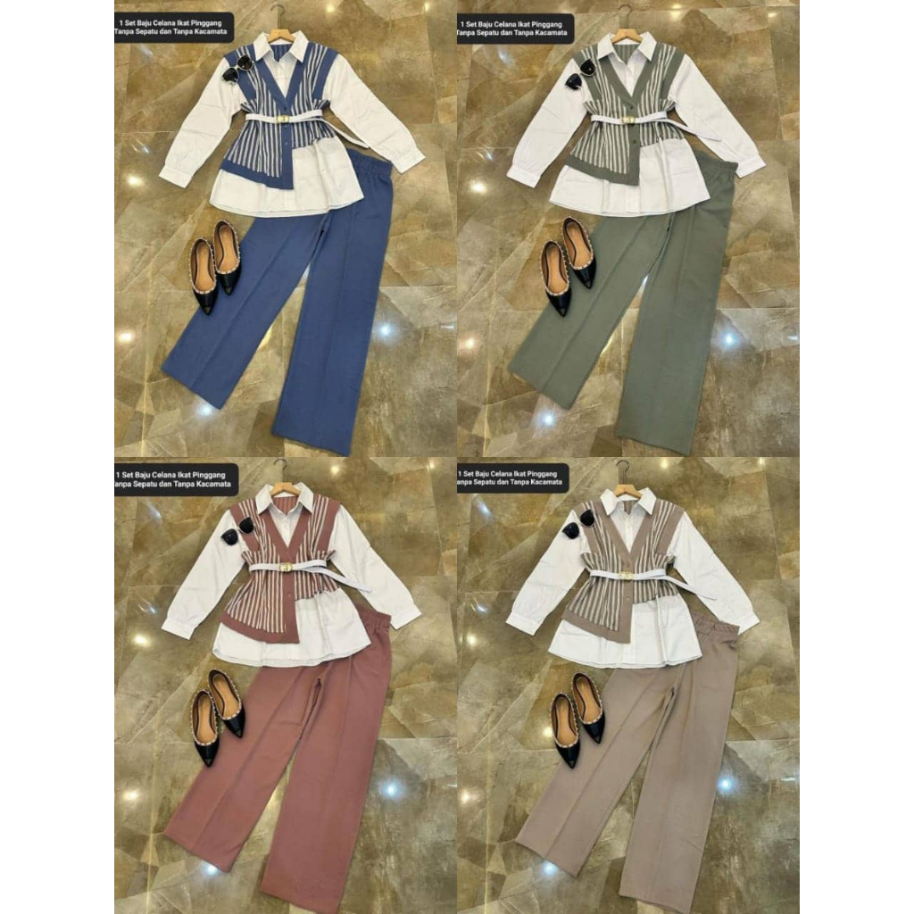 Jual GALLERY CANTIK/ZORA SET/SETCEL/KATUN KNIT RAJUT VIRAL/STELAN ...