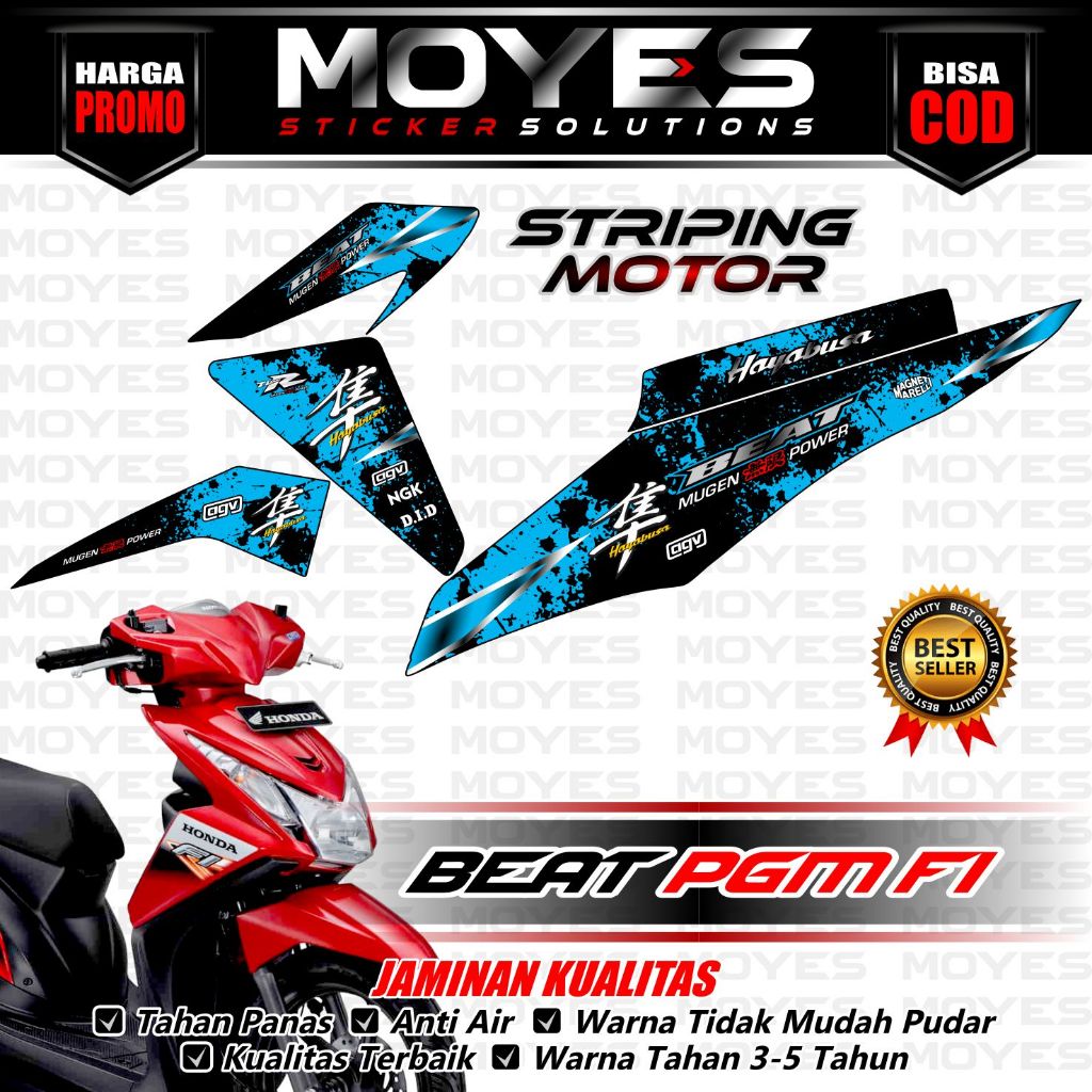 Jual Striping Beat PGM F1 - Decal Beat PGM F1 - Stiker Motor Beat PGM F1 - Decal Stiker Beat PGM ...
