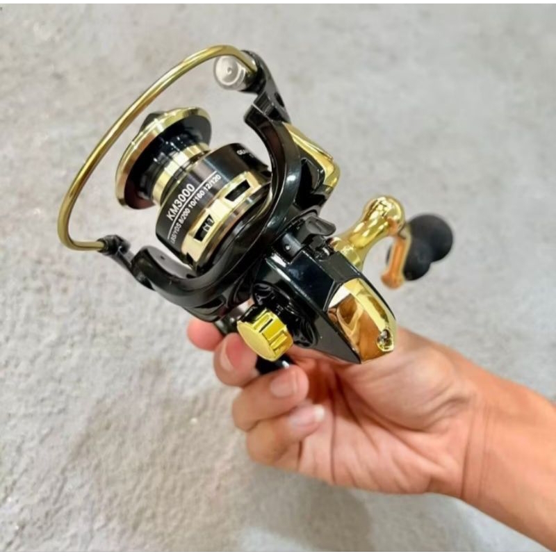 Jual Reel KM GOLD 3000 METAL SPOOL 14 bearing( BONUS JORAN) | Shopee ...