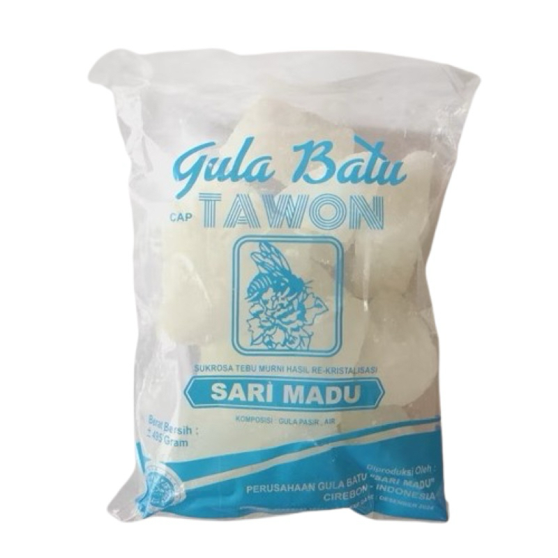 Jual Gula Batu Putih Tawon 250 gram FREE DUS + BUBBLE | Shopee Indonesia