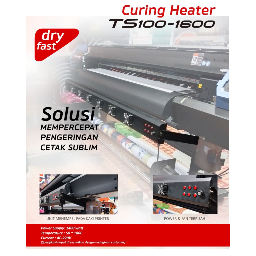 Jual Curing Heater Sublim MIMAKI TS100 JV100, MUTOH | Shopee Indonesia