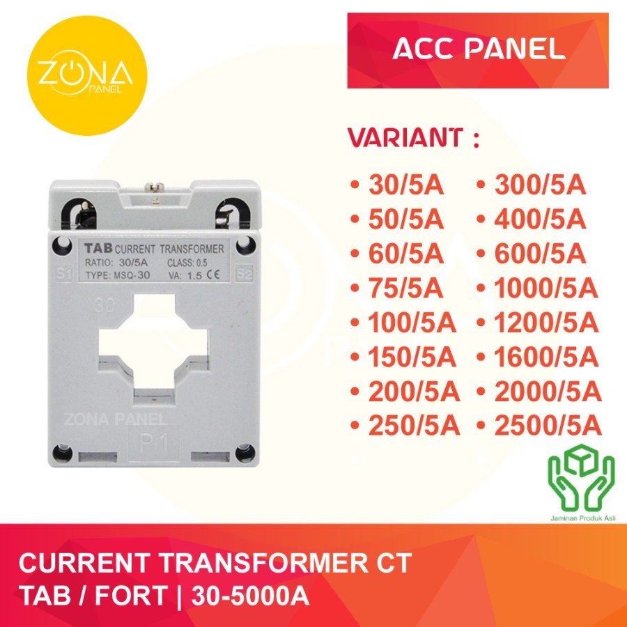 Jual CURRENT TRANSFORMER CT TAB / FORT MSQ-30 MSQ-40 MSQ-60 MSQ-100 ...