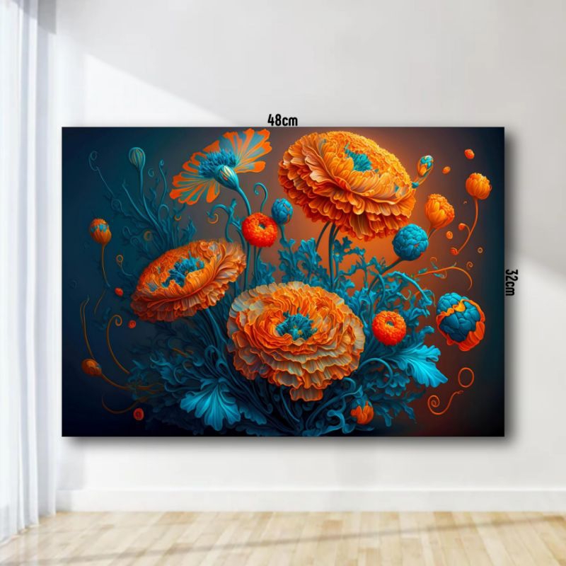 Jual poster digital art bunga/flowers aesthetic art paper a3plus ...