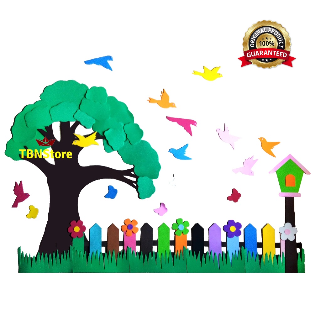 Jual 1 Set Pohon Literasi (150cm x 100 cm) Hiasan Dinding Dekorasi ...