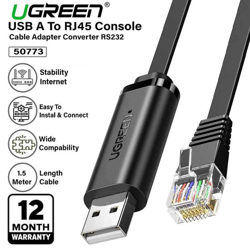 Jual Ugreen 50773 USB Male to RJ45 Lan Male Adapter Cable 150cm - 1.5m ...