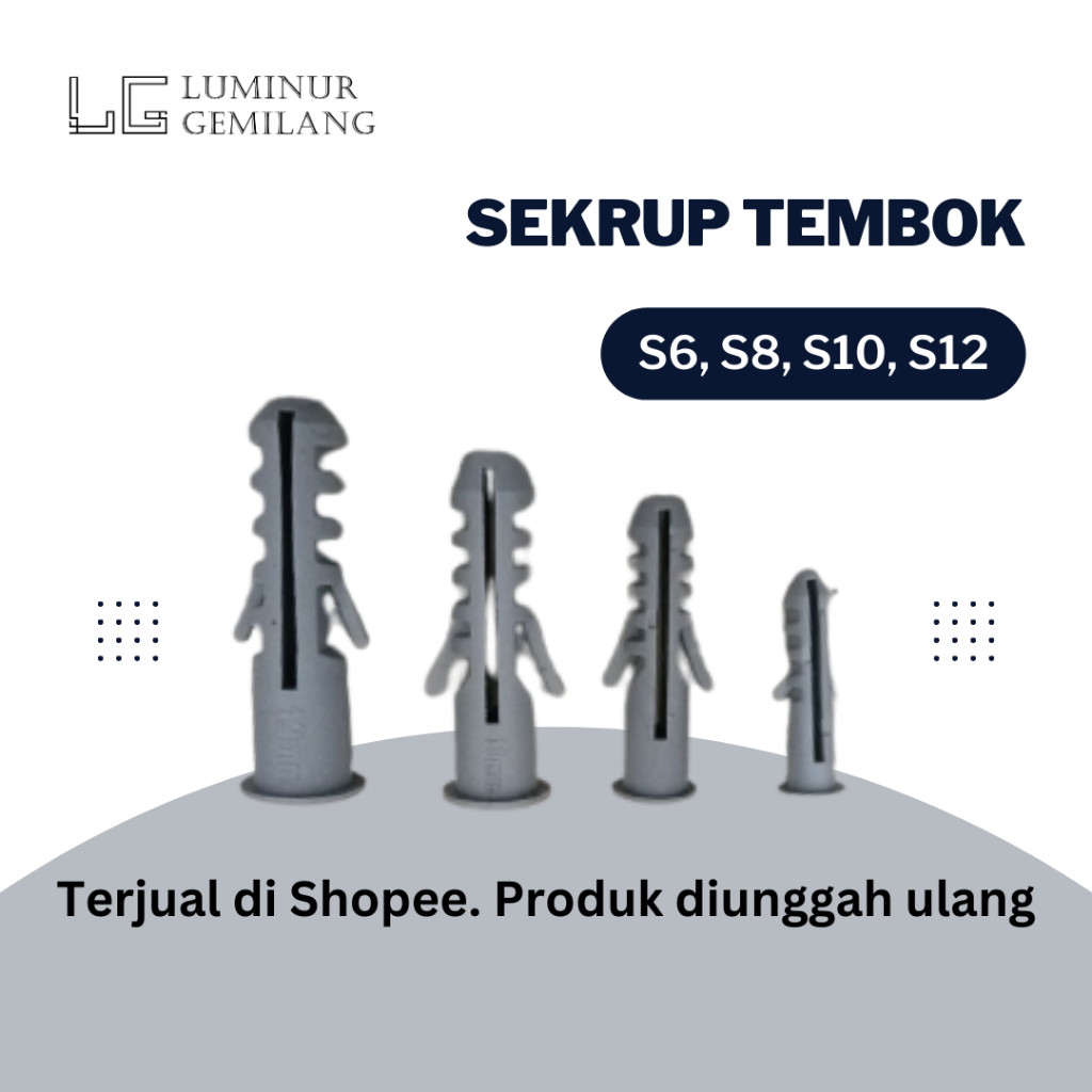 Jual Sekrup Angkur Tembok Piser S6 S8 S10 S12 Per Box | Shopee Indonesia
