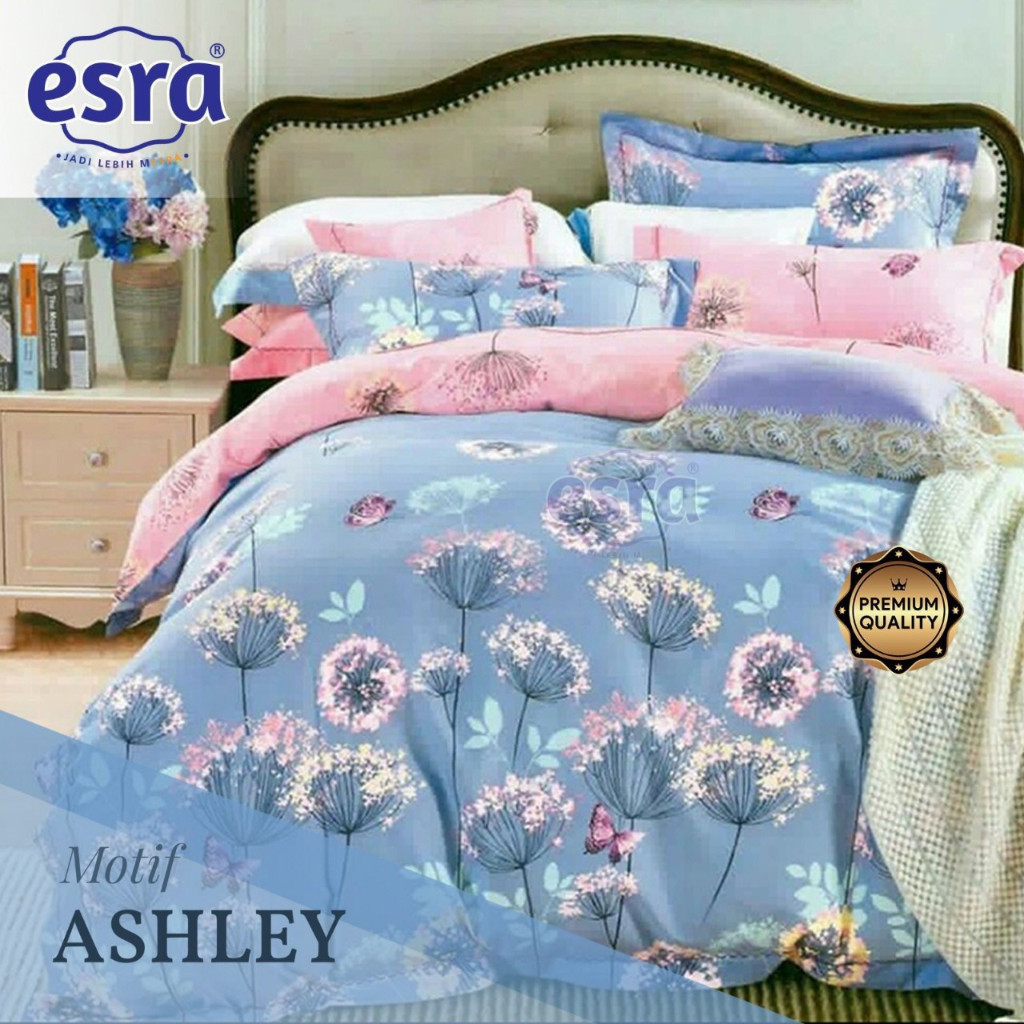 Jual Sprei Anti Geser Katun Lokal Motif Bunga ESRA Ashley | Shopee ...