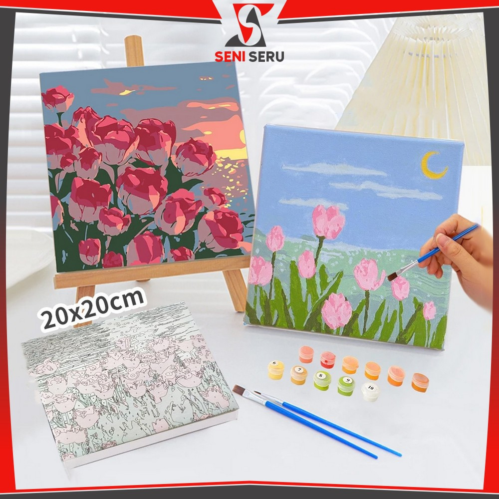 Jual Kanvas Siap Lukis Painting By Number Kit 20x20cm / DIY Canvas ...