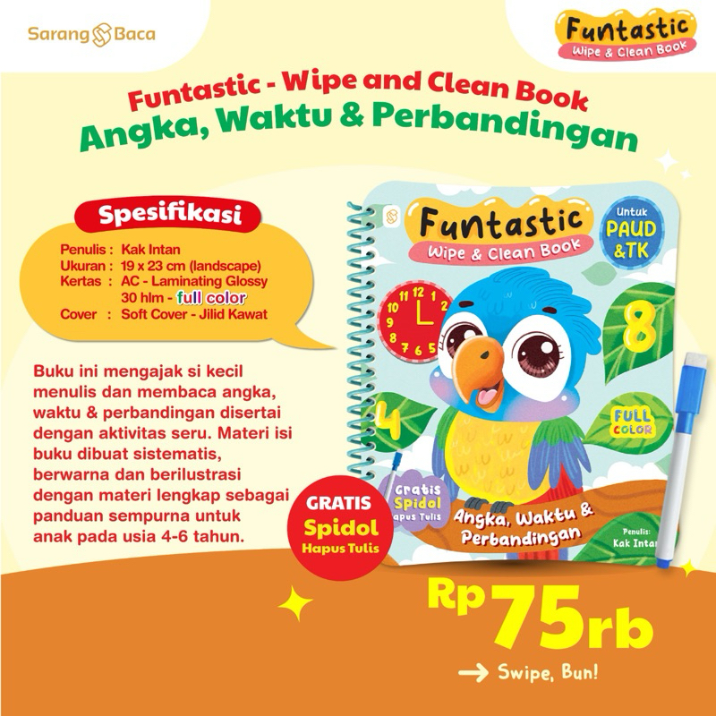 Jual Buku Funtastic Wipe & Clean Book Angka, Watku Perbandingan ...