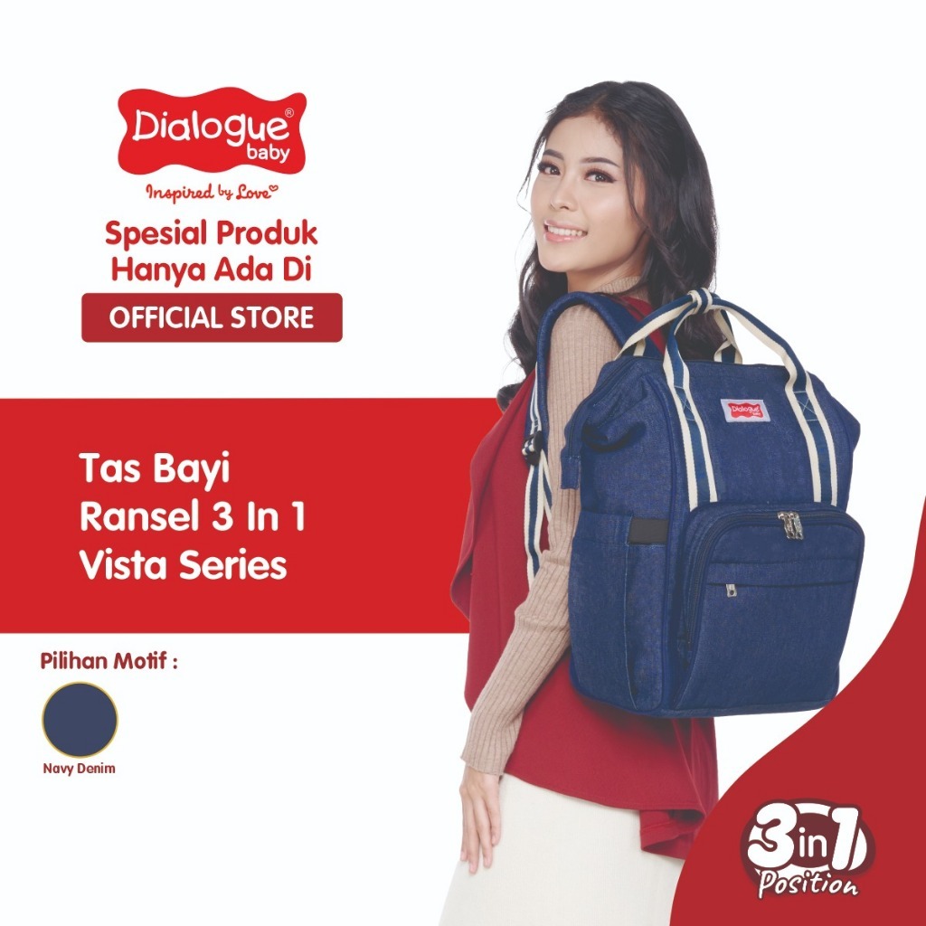 Jual DIALOGUE BABY TAS BAYI RANSEL DIAPERS BAG 3IN1 VISTA SERIES ...