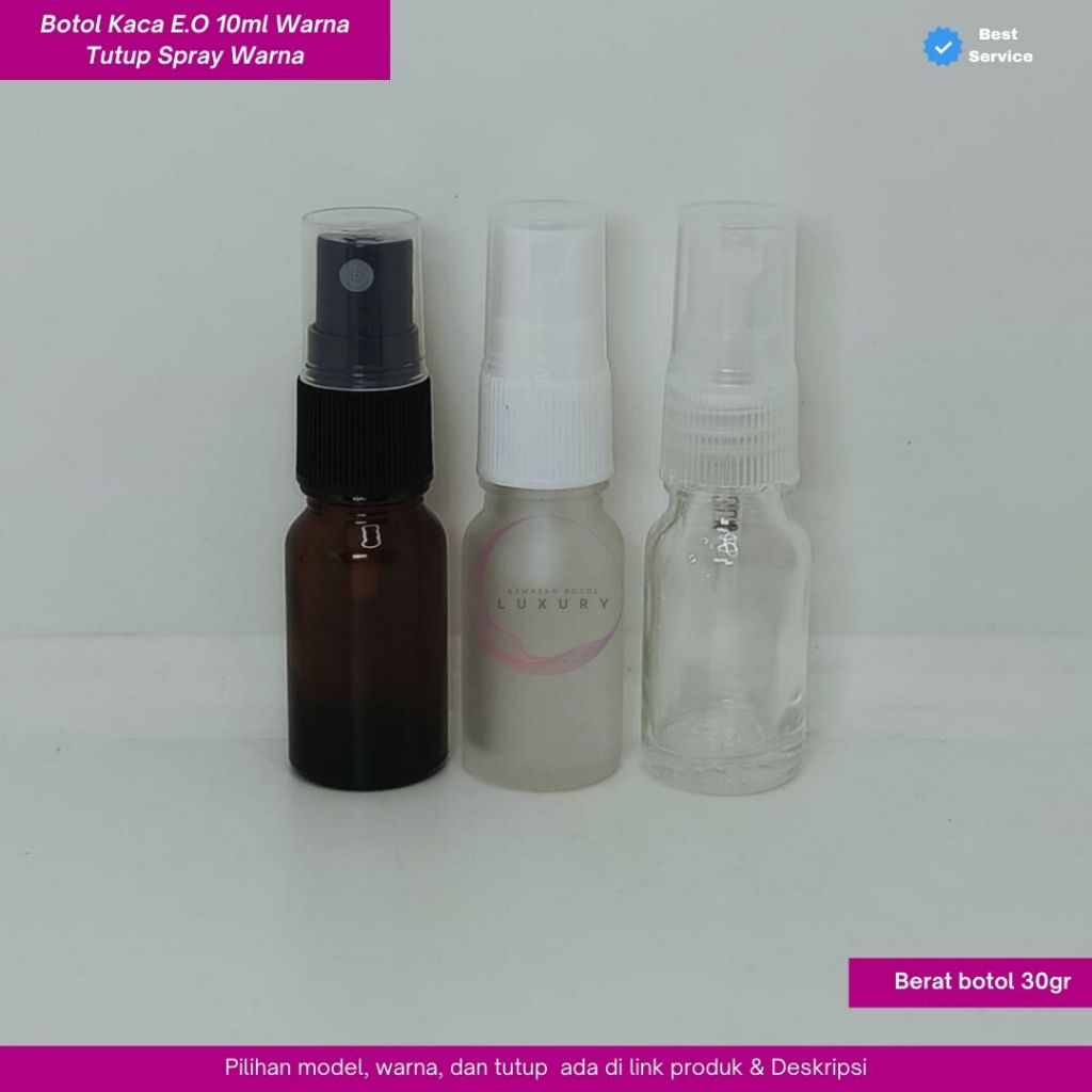 Jual Botol Kaca 10ml EO Essential Oil Tutup Spray Mist Neck18 | Shopee ...