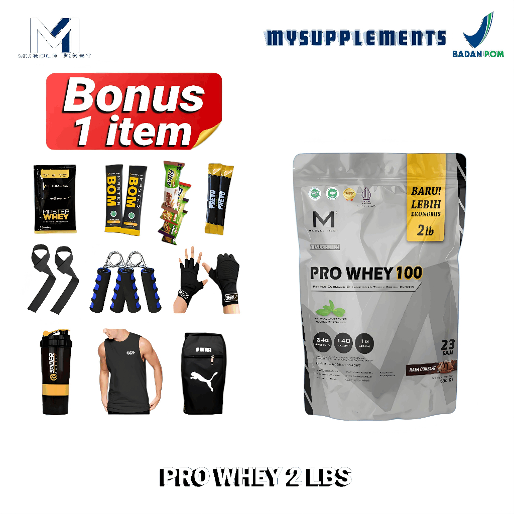 Jual Muscle First Pro Whey 100 2lbs 900gr Susu Whey Protein Suplemen ...