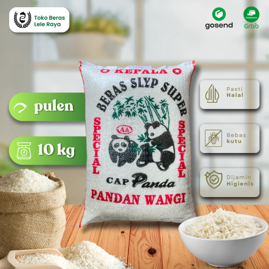 Jual Beras Cap Panda 10kg – Pulen Wangi Pandan | Kualitas Premium ...