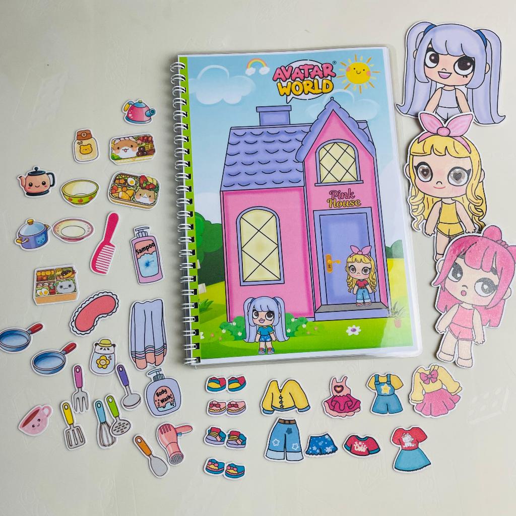 Jual Avatar World Paper Doll House Mainan anak Bongkar Pasang Siap Main ...