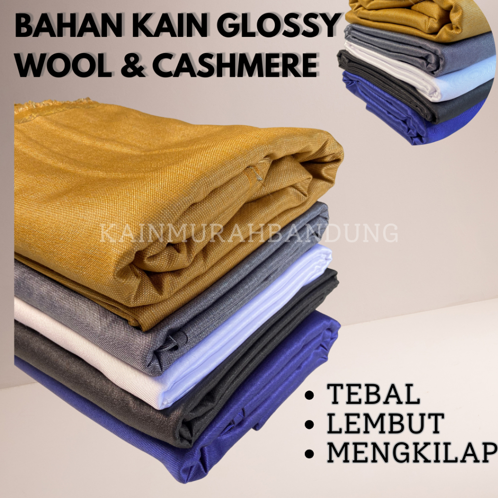 Jual KAIN KHAKI PEMDA KILAT GLOSSY SERAGAM DINAS PDH ASN PNS WOOL ...