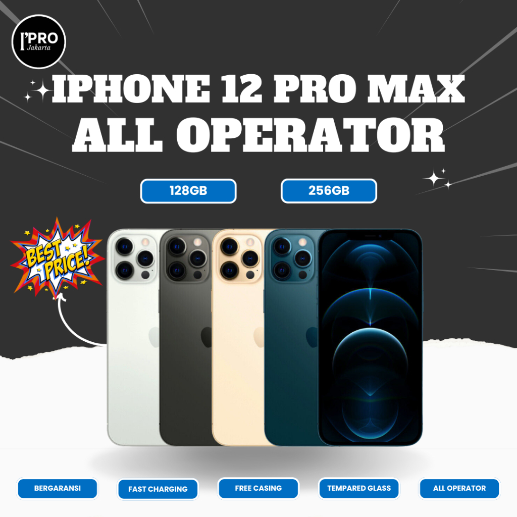 Jual IPHONE 12 PROMAX 128/256/512 GB FULLSET ORIGINAL 100% MULUS ...