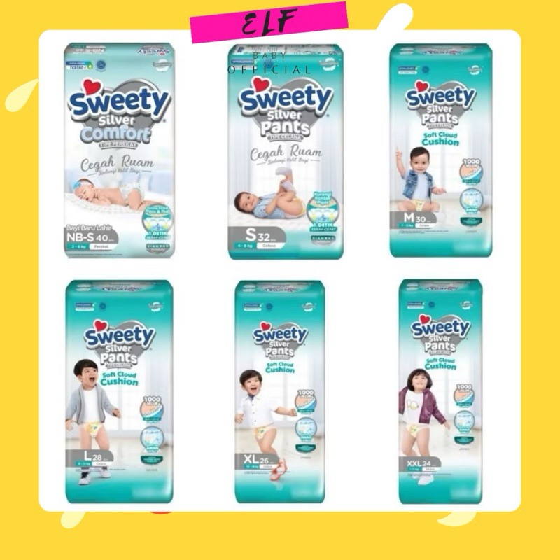 Jual Sweety Silver Pants Soft Cloud pampers Newborn Popok Bayi KEMASAN ...