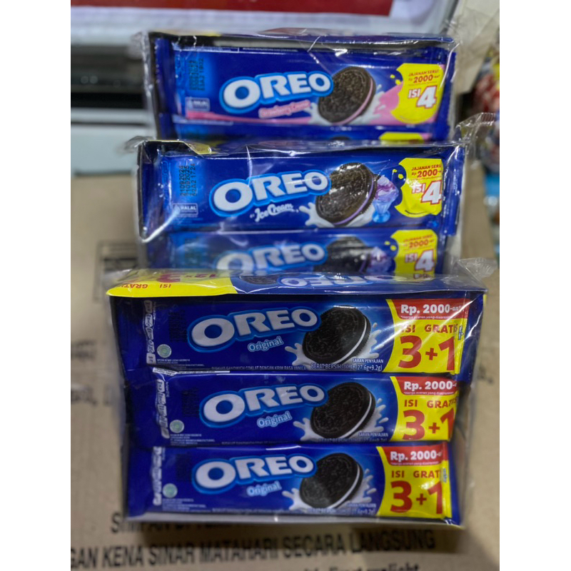 Jual Oreo 2000 36gr x 12 (1 pack) Original Ice cream Strawberry ...