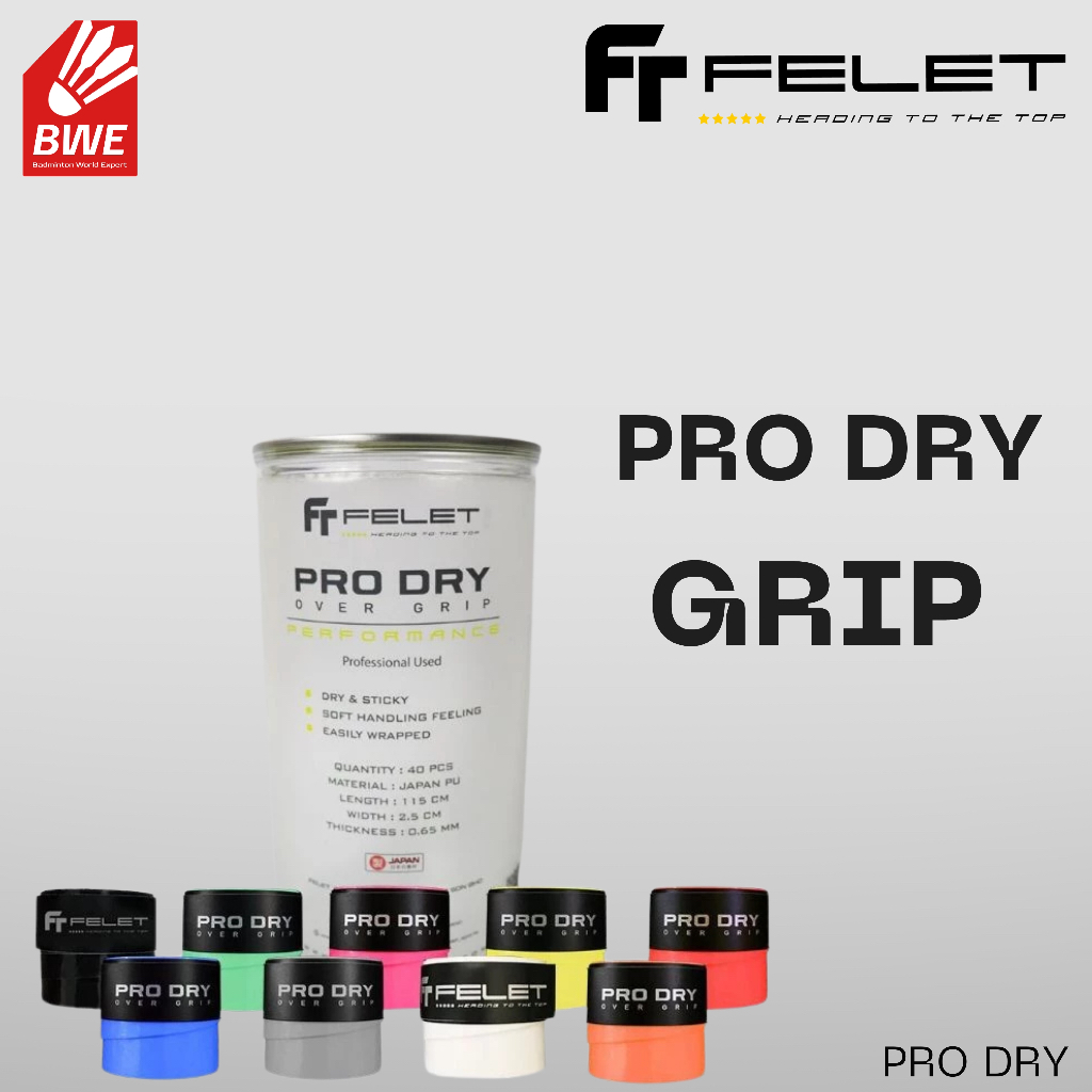 Jual GRIP / OVER GRIP FELET PRO DRY - GRIP BADMINTON TENNIS ORIGINAL ...