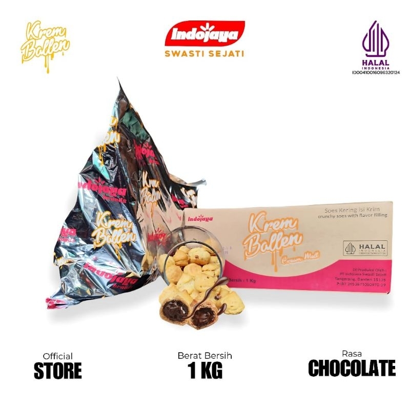 Jual Kue Sus Kering Isi Krim Cokelat (1 Kg) Merk Krem Ballen - Cookies ...