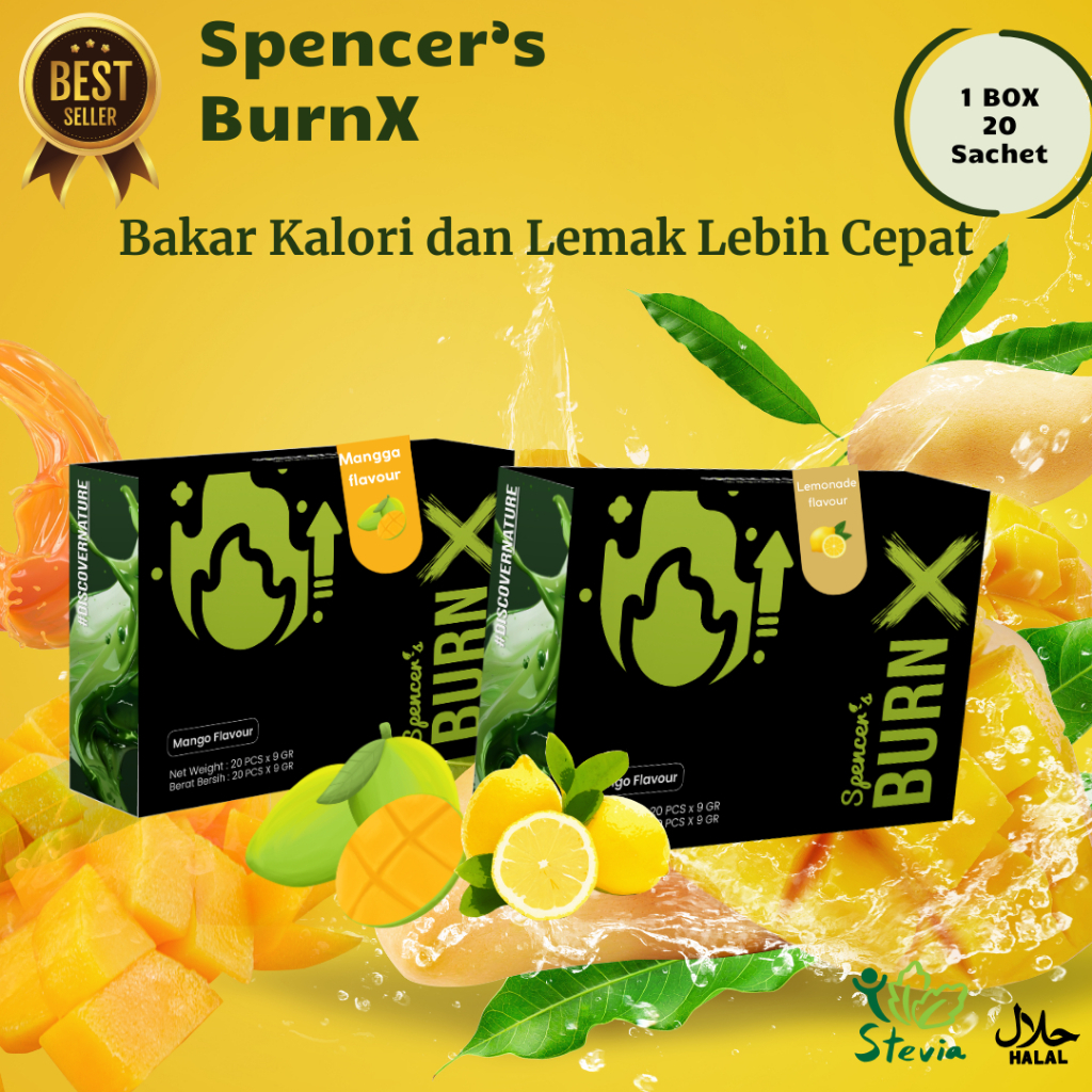 Jual Spencer's Burn X Rasa Mango dan Lemon - Bakar Kalori dan Lemak 1 ...