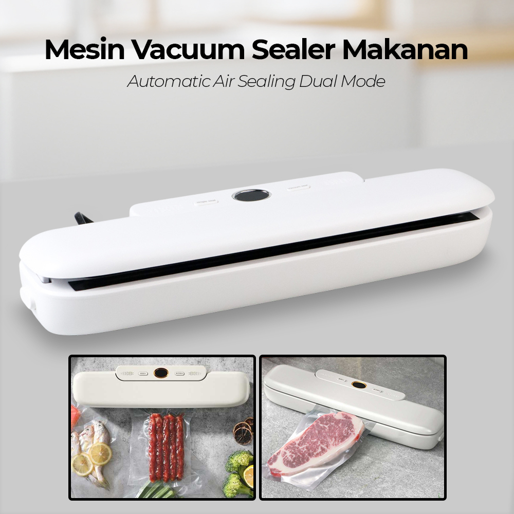 Jual Mesin Vacuum Sealer Makanan Automatic Air Sealing Dual Mode Vacum ...