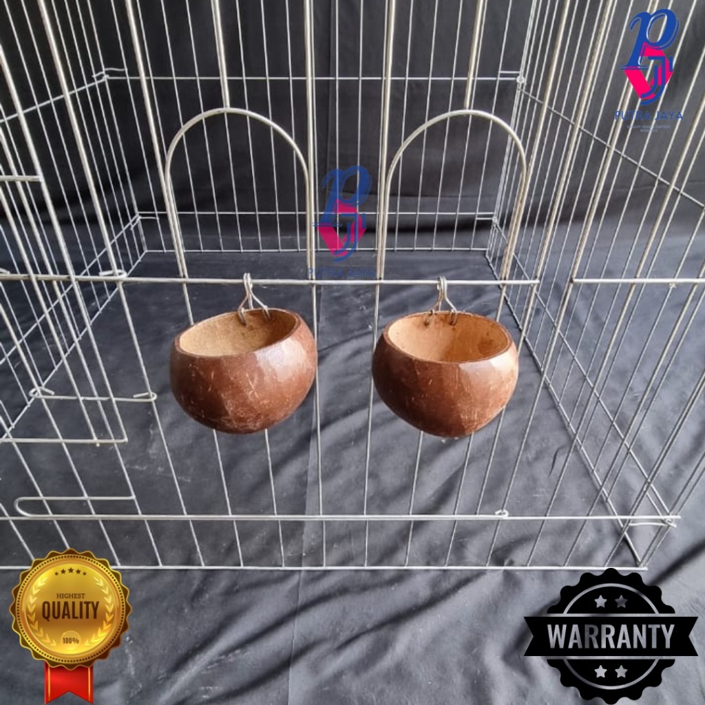 Jual Batok Tempurung Kelapa Tempat Makan atau Minum Ayam & Burung 100% ...