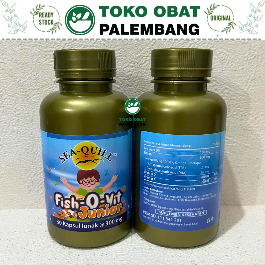 Jual SEA QUILL FISH-O-VIT JUNIOR 30 KAPSUL LUNAK SEA-QUILL FISH O VIT ...