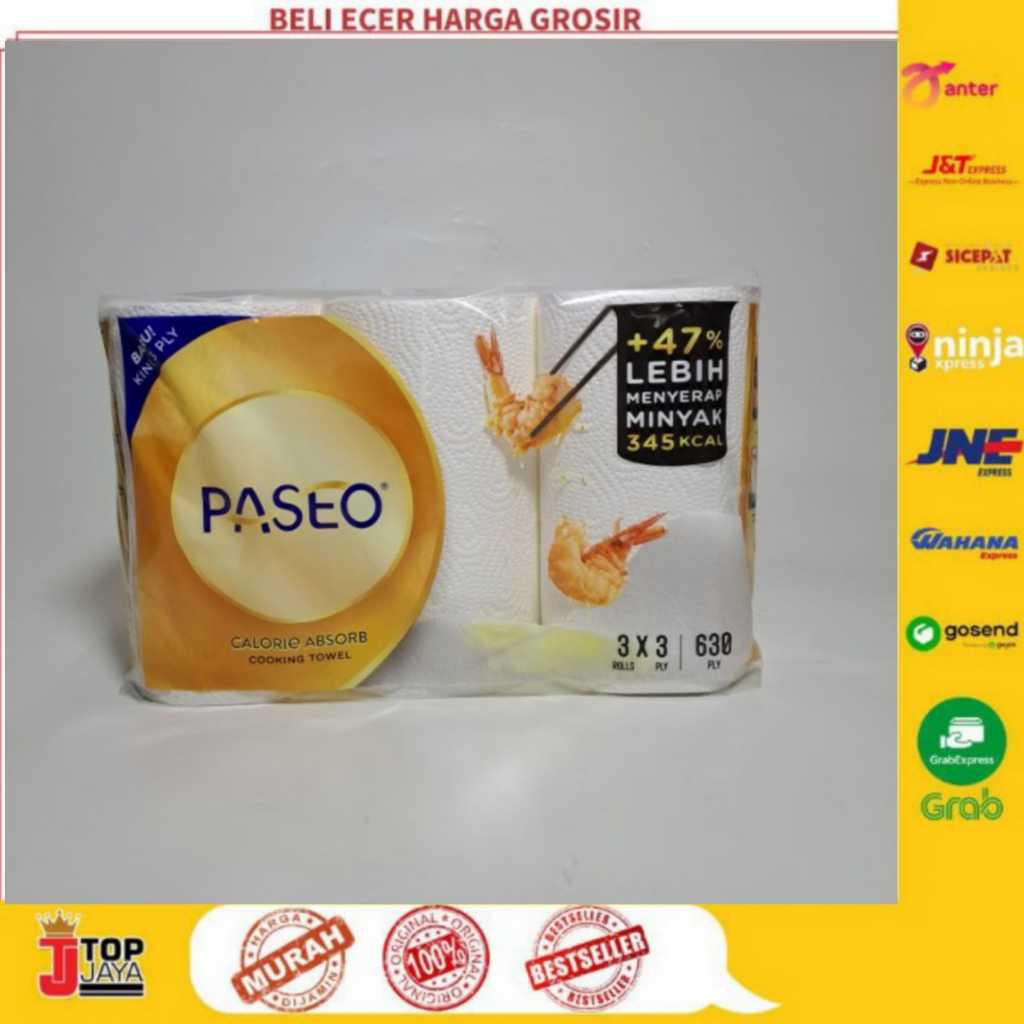 Jual Tissue Tisu Dapur Masak (Kitchen Towel) Paseo 3 ply bundle isi 3 ...