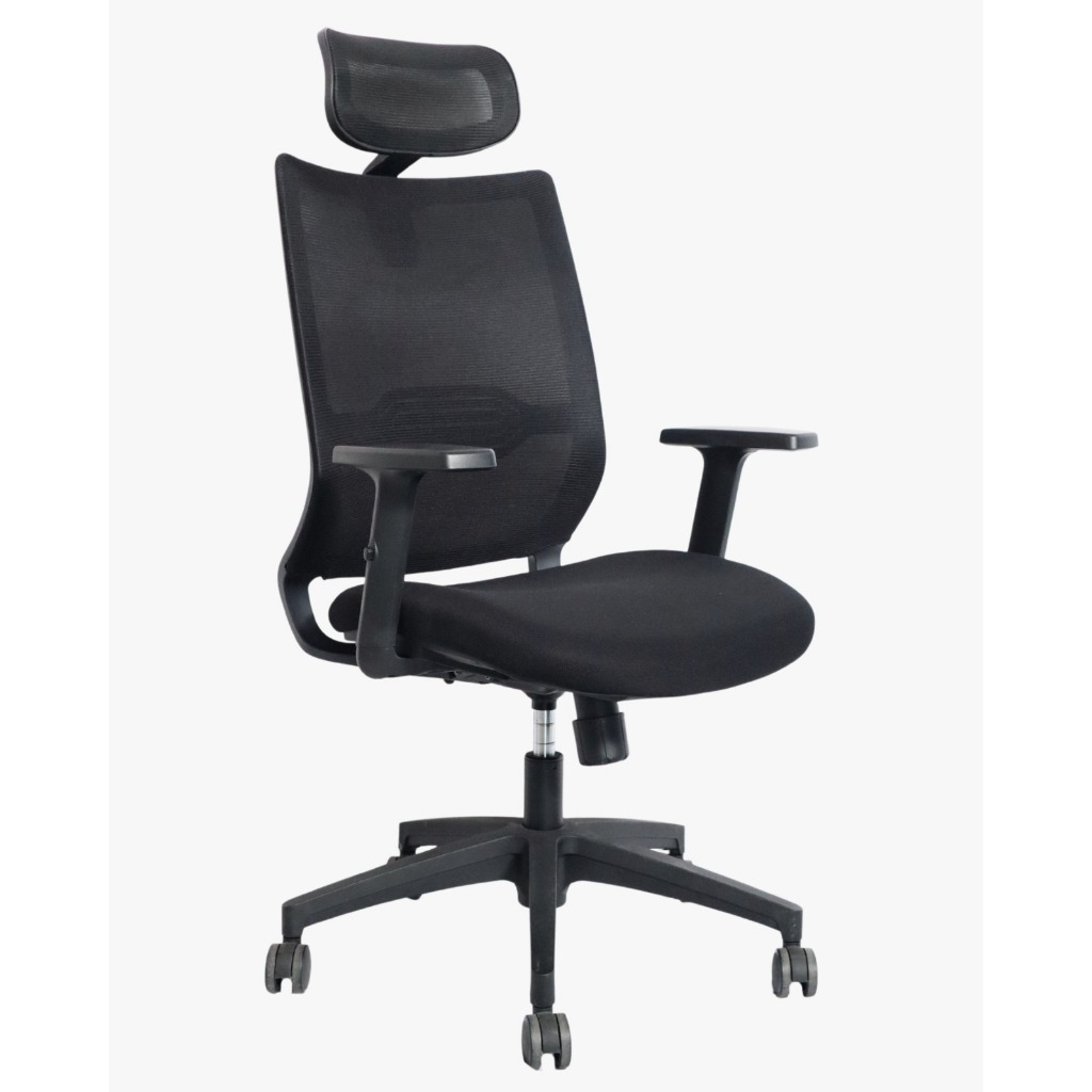 Jual Kursi Kantor Ergonomis Asteron With Headrest Nylon Base / Kursi ...