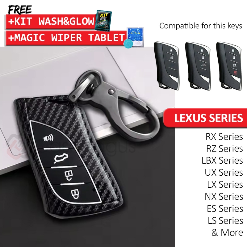 Jual Lexus RX RZ LBX UX LX NX ES LS - 2in1 Carbon Case Kunci Mobil Key ...