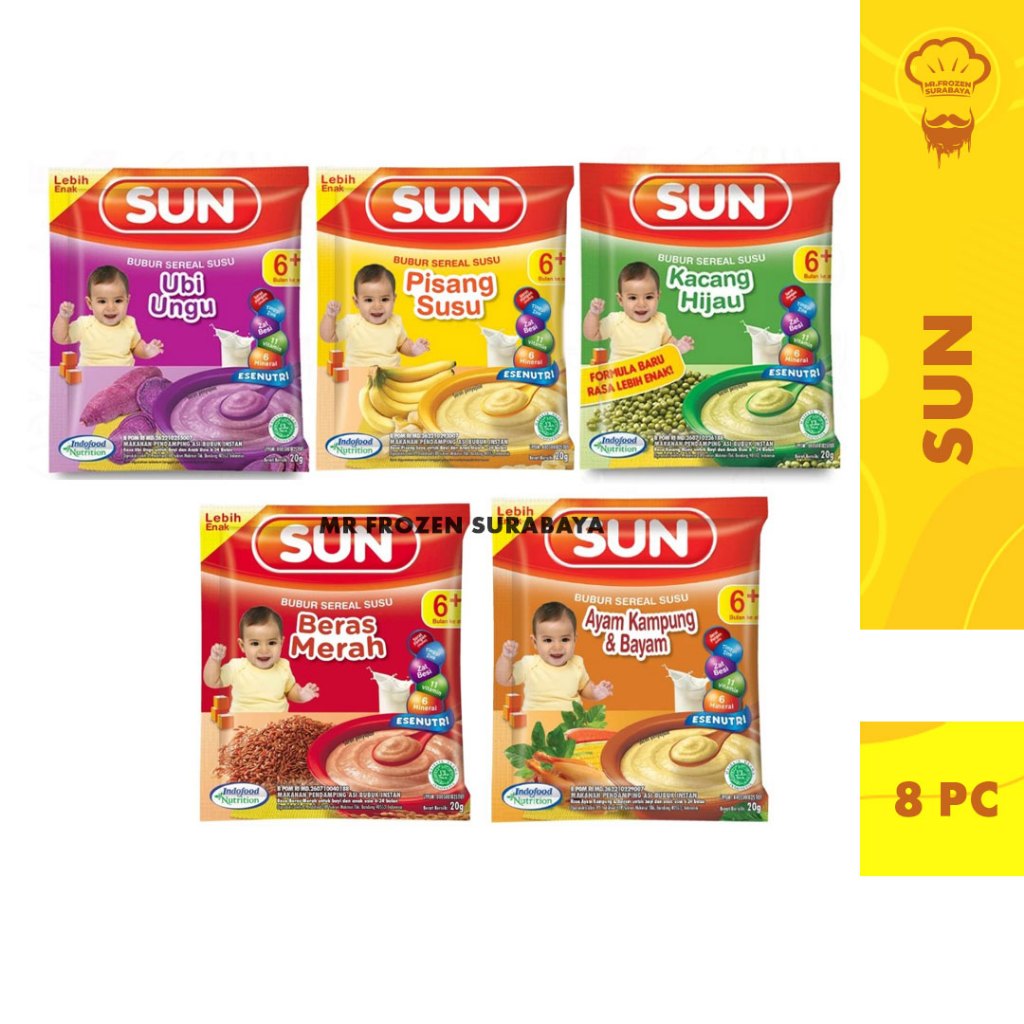 Jual Sun Bubur Bayi Mpasi Rasa Beras Merah Ubi Pisang Kacang Hijau ...