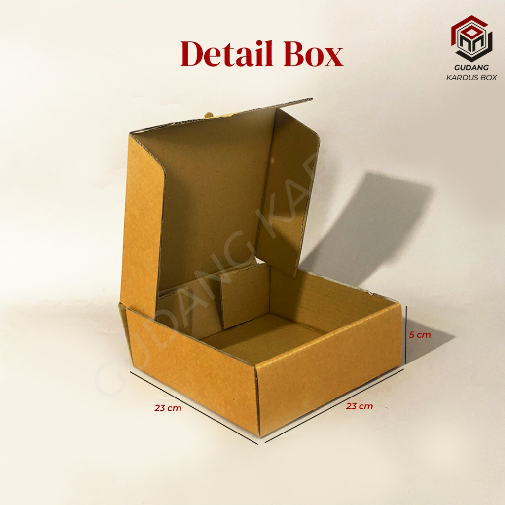 Jual BOX DC LD (23 X 23 X 5 CM) BOX | KARDUS | KARTON | POLOS COKLAT ...