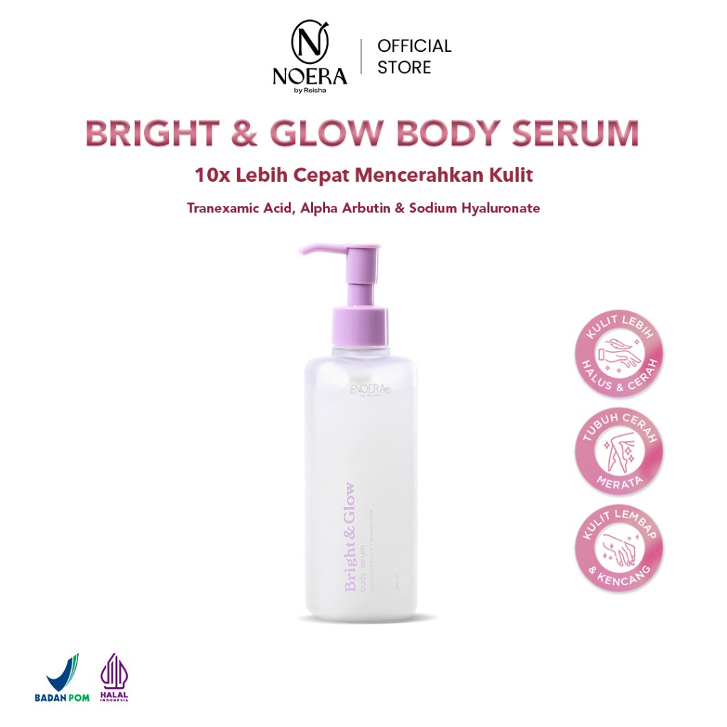 Jual Noera Bright & Glow Body Serum | Body Serum Whitening | 10x Extra ...