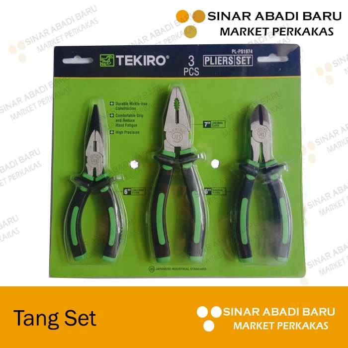 Jual Tang Set Tekiro 3 Pcs Tang Kombinasi Tang Lancip Tang Potong Tekiro Tang Set | Shopee Indonesia