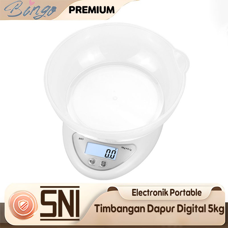 Jual Timbangan Dapur Digital 5kg Kue Bumbu Mangkok Kitchen Scale | Shopee Indonesia