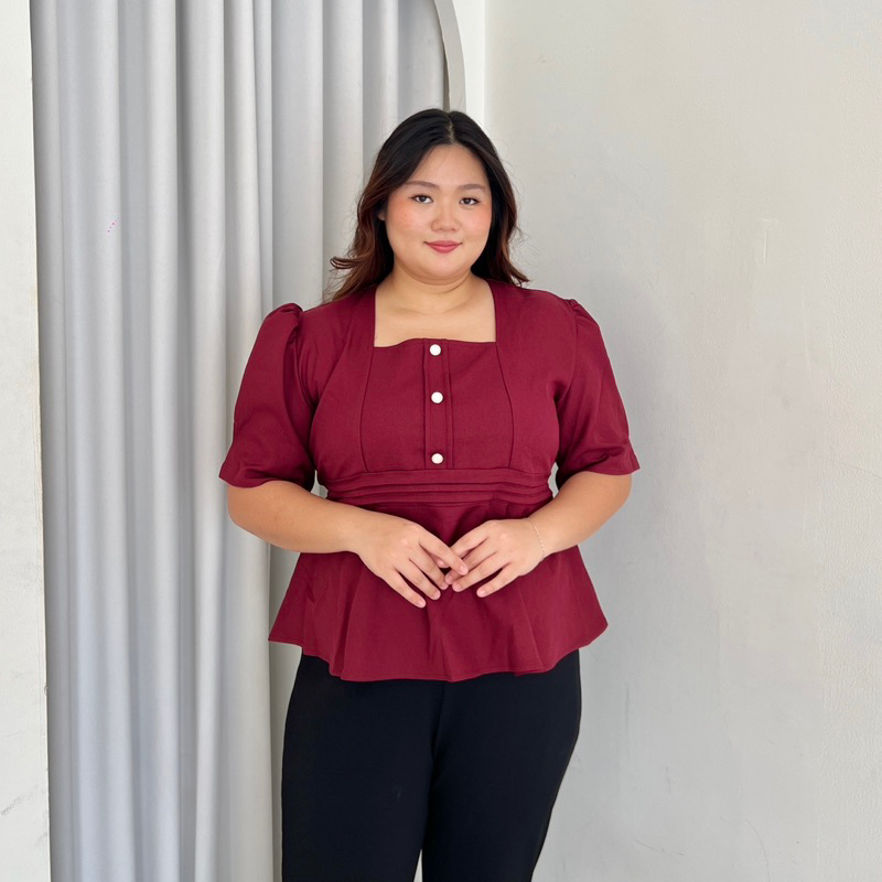 Jual LOLLY ATASAN BLOUSE BIGSIZE / Atasan Blouse Jumbo / Baju Natal ...