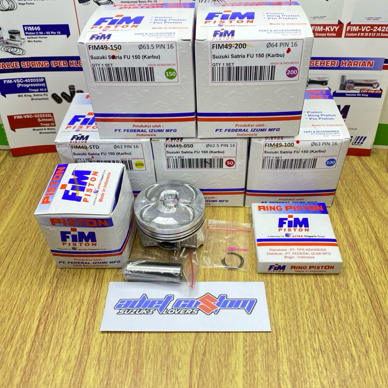 Jual SET PISTON / SEHER SATRIA FU ORIGINAL FIM PISTON SATRIA FU FIM ...