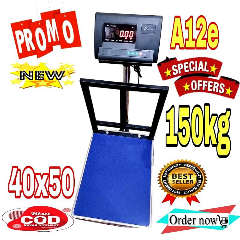 Jual timbangan barang digital a12e 150kg | Shopee Indonesia