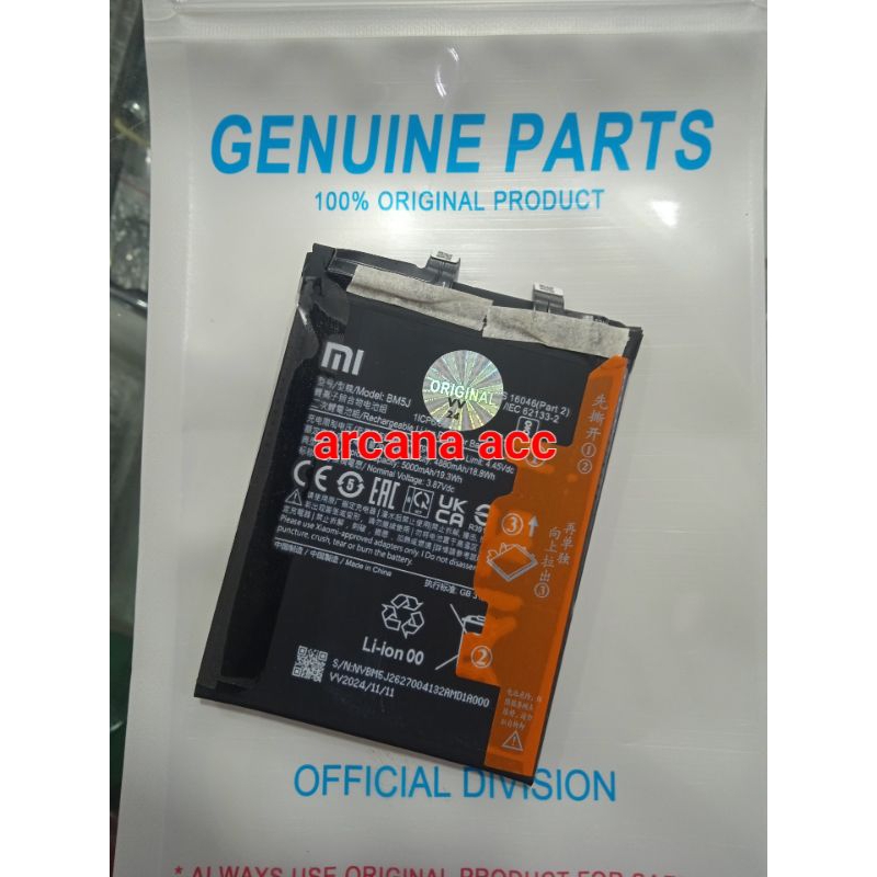 Jual battery baterai Xiaomi Redmi 12T PRO BM5J ORIGINAL NEW ASLII ...