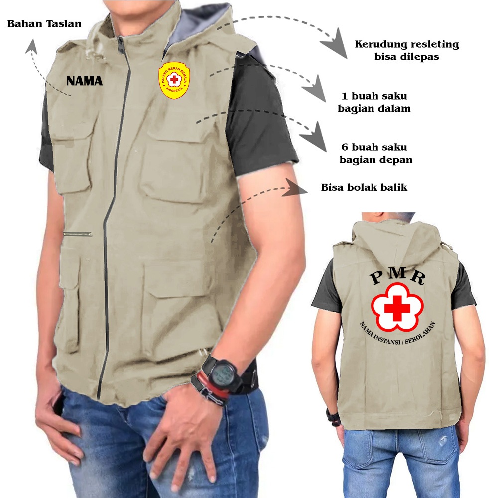 Jual ROMPI PMR (PALANG MERAH REMAJA) KANTONG PARASUT / ROMPI EKSKUL PMR ...
