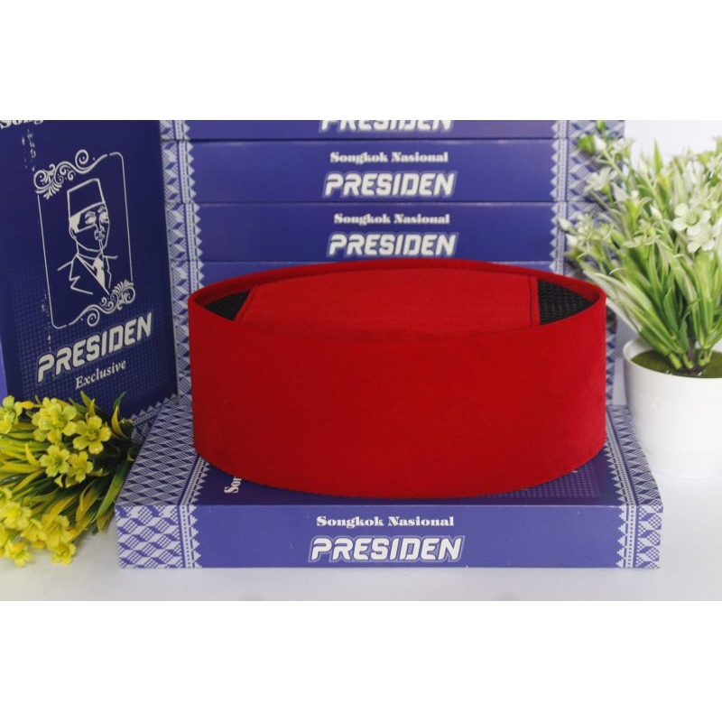 Jual peci merah polos(AC),peci kopiah songkok Betawi warna merah ...