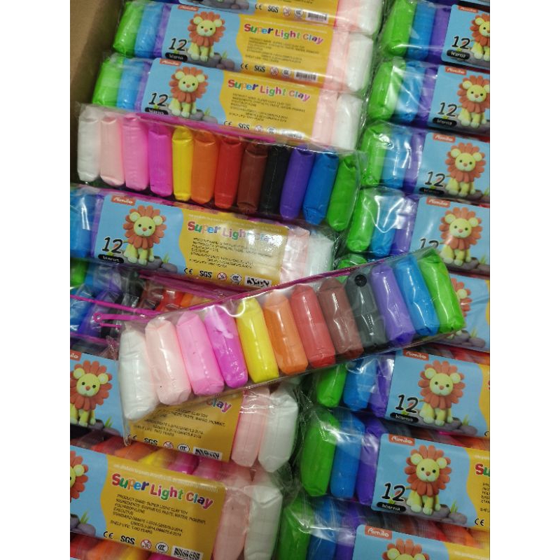 Jual clay polimer clay dough mainan anak slime shuishy kledo clay do ...